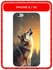 Силиконовый чехол на Apple iPhone 6 / Айфон 6 с принтом "Воющий волк"