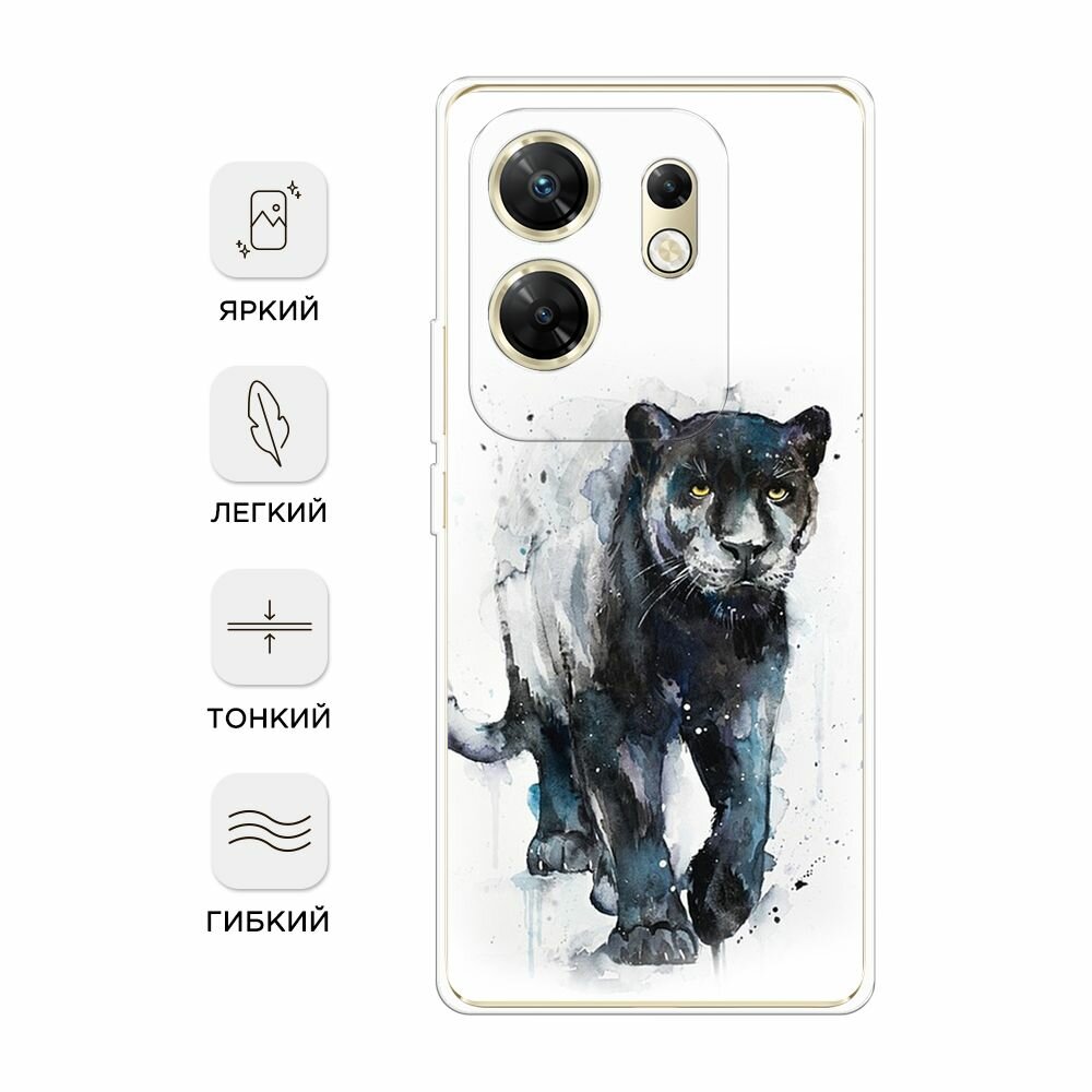 Чехол на Infinix Zero 30 4G / Инфиникс Зеро 30 4G с принтом "Пантера арт 3" — фото 1