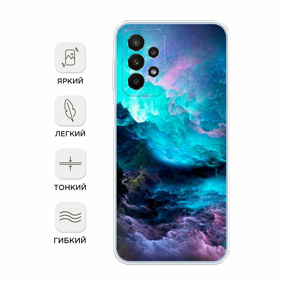 Чехол на Samsung Galaxy A23 / Самсунг Галакси А23 с принтом "Бирюзовое небо" — фото 1