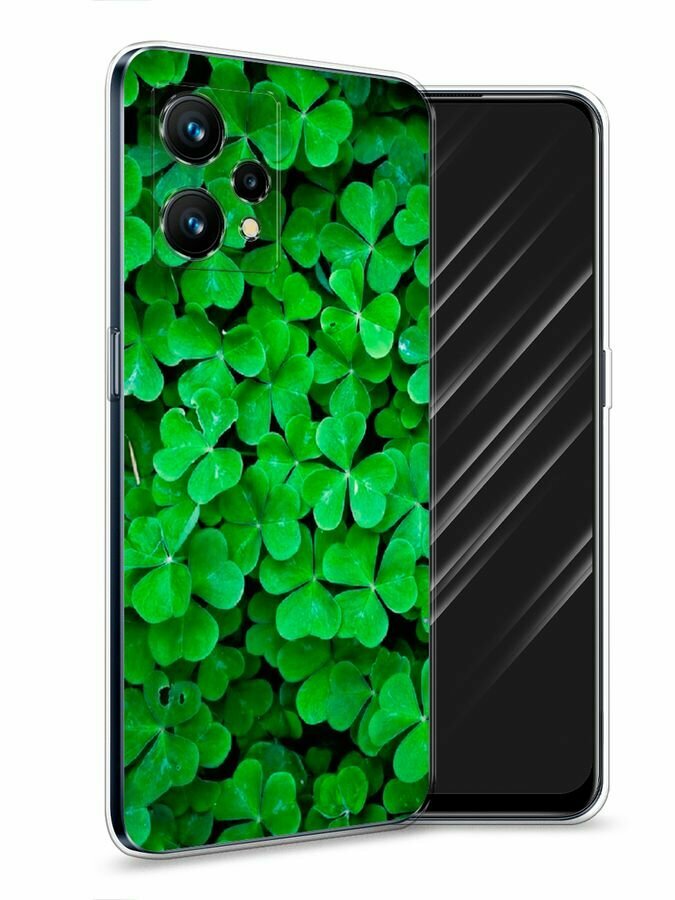 Чехол на Realme 9 4G/9 Pro Plus / Реалми 9 4G/9 Pro Plus с принтом "Клевер"