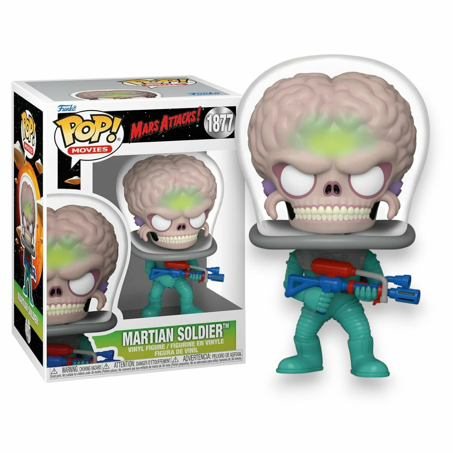 Фигурка Funko Pop! коллекционная Марсианин-солдат "Марс атакует" 1877, оригинал (Фигурка Фанко Поп)