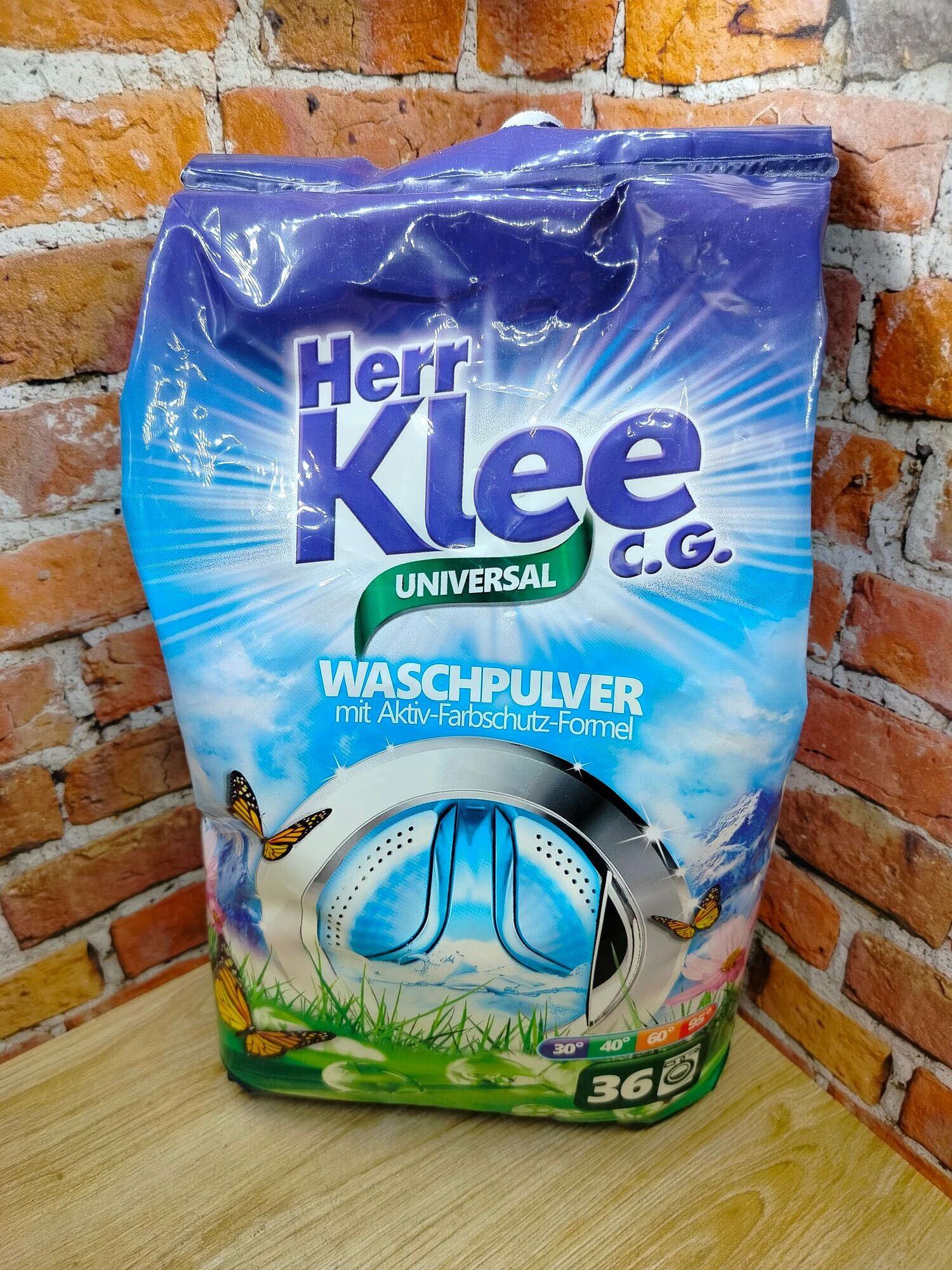 Herr Klee C.G. Waschpulver Universal Стиральный порошок универсальный 3 кг на 36 стирок в мягкой упаковке