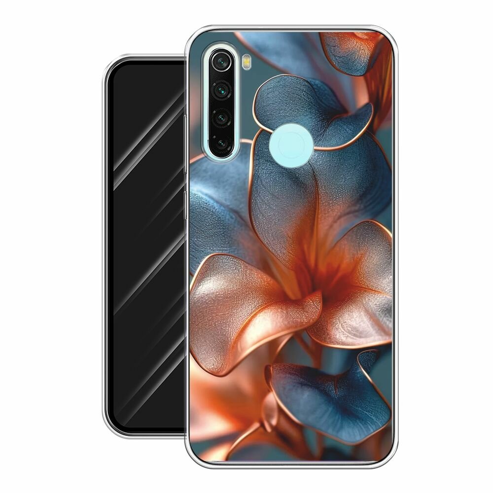 Чехол на Xiaomi Redmi Note 8 / Сяоми Редми Нот 8 с принтом "Жемчужные цветы" — фото 1