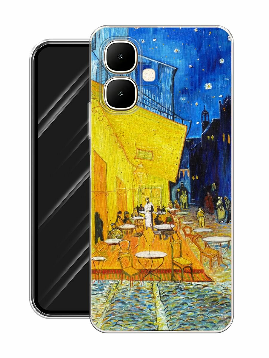 Чехол на Infinix Smart 10 / Инфиникс Смарт 10 с принтом "Ван Гог Желтый дом" — фото 1