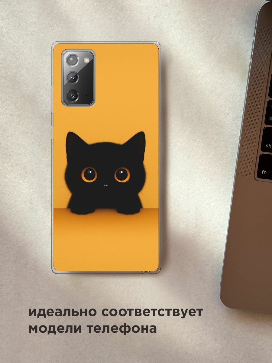 Чехол на Samsung Galaxy Note 20 / Самсунг Галакси Ноут 20 с принтом "Контрастный котик" — фото 1