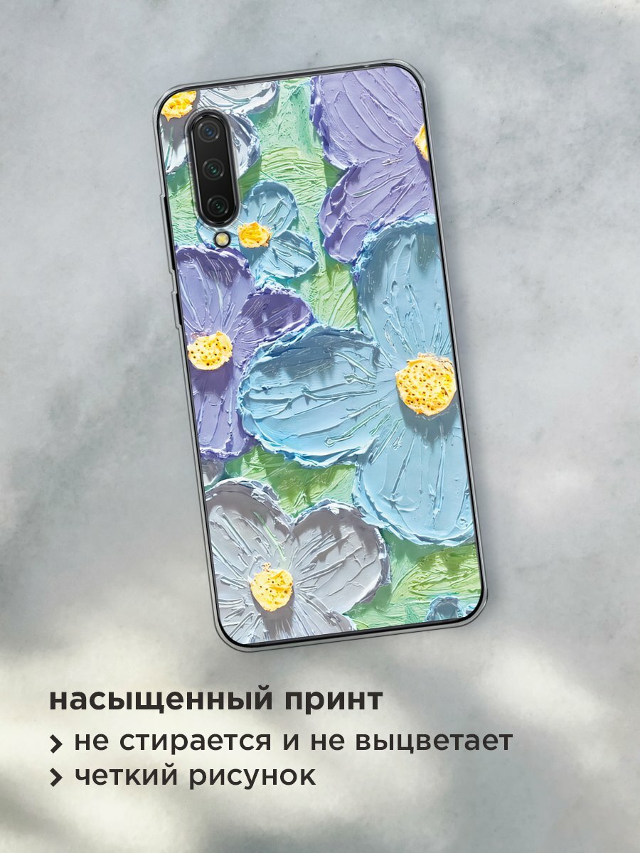 Чехол на Xiaomi Mi CC9/A3 Lite/9 Lite / Сяоми Mi CC9/A3 Lite/9 Lite с принтом "Масляные цветы 2" — фото 1