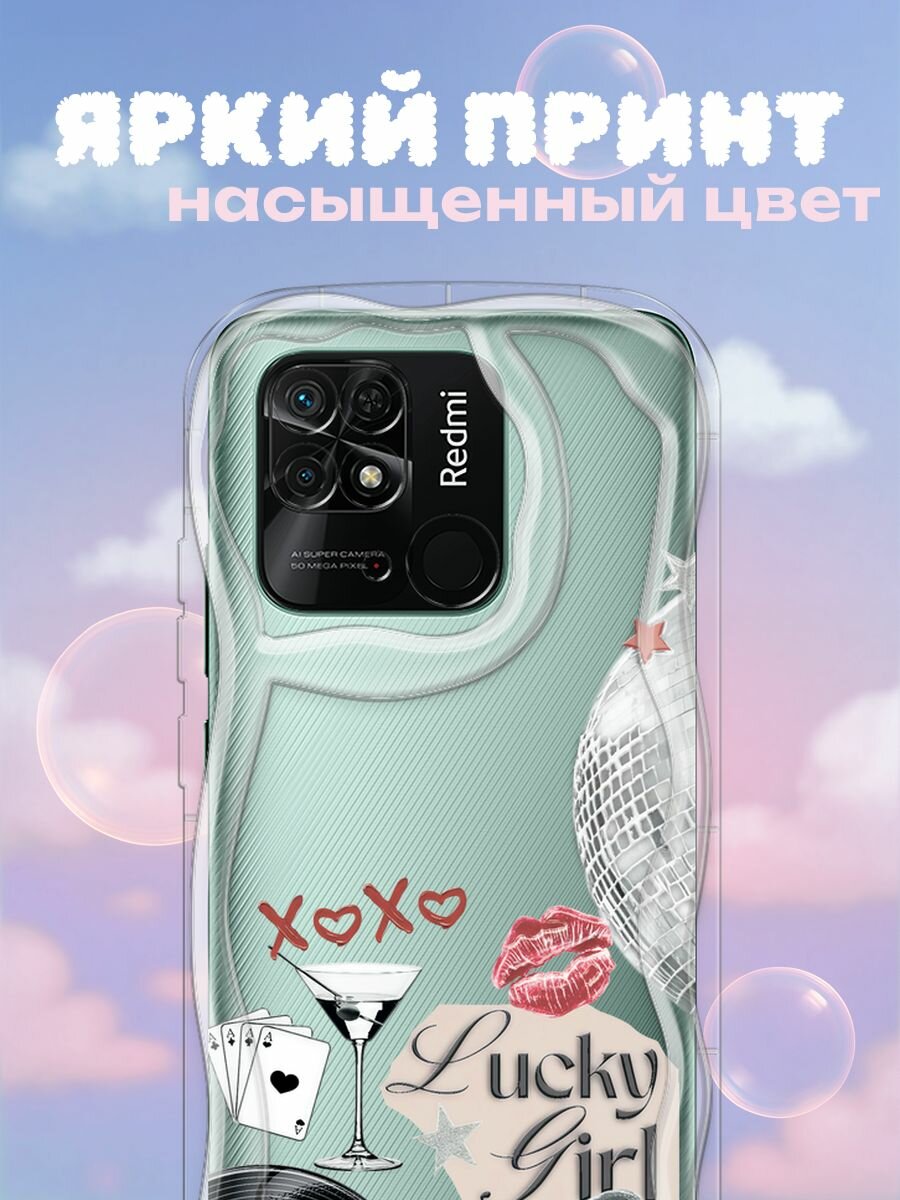 Чехол на Xiaomi Redmi 10C / Редми 10С с принтом xoxo lucky girl 2 — фото 1