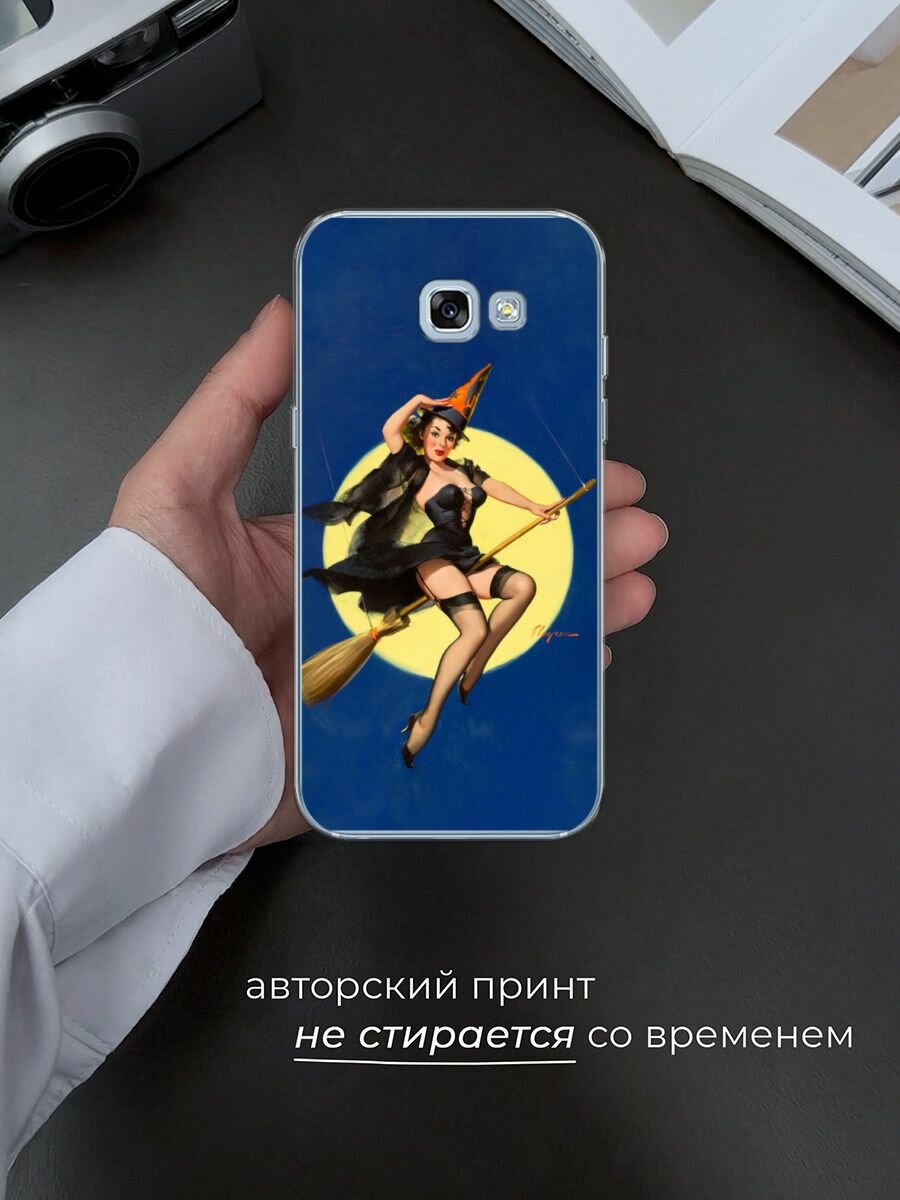 Чехол на Samsung Galaxy A5 2017 / Самсунг Галакси А5 2017 с принтом "Pin-Up Witch" — фото 1