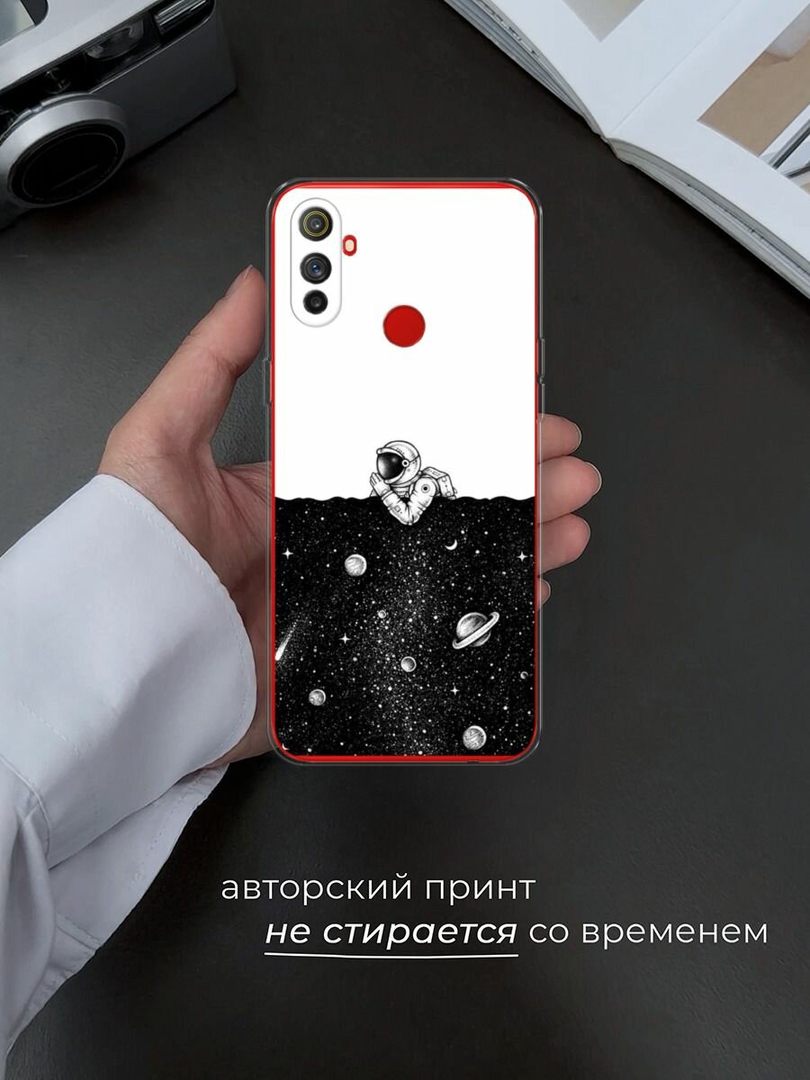 Силиконовый чехол на Realme C3 / Реалми C3 с принтом "Космический сон" — фото 1