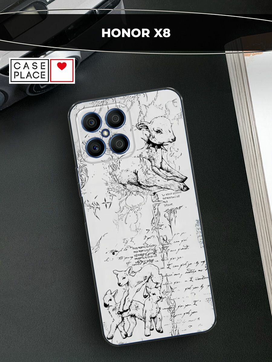 Чехол на Honor X8 / Хуавей X8 с принтом "Готический ягненок"