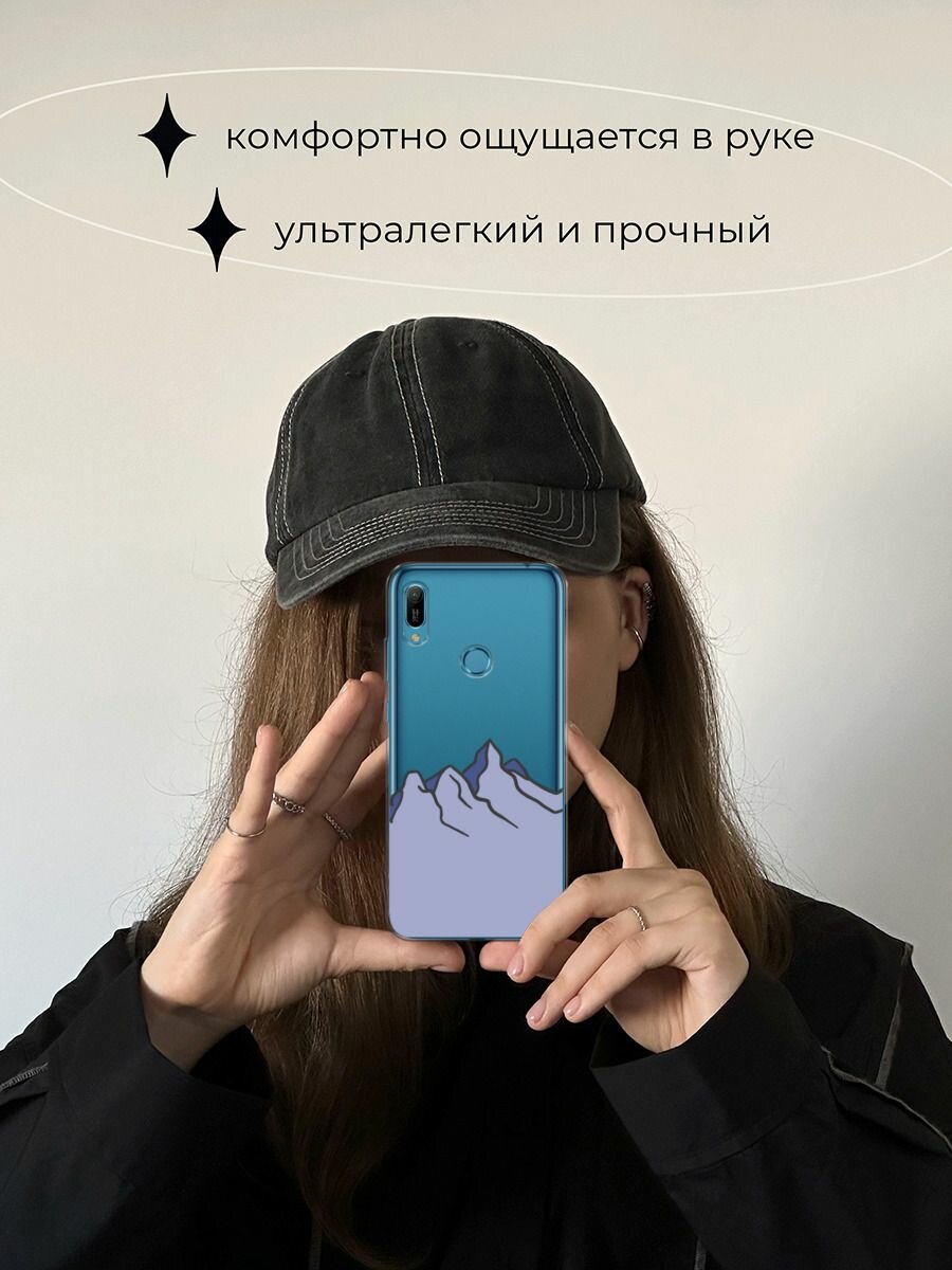 Чехол на Honor 8A/8A Pro/Huawei Y6s/Y6 2019 / Хонор 8А с принтом "Гора", прозрачный — фото 1