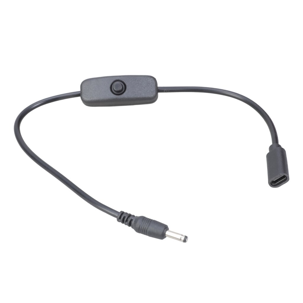 Выключатель, Кабель для зарядки типа C - 3,5x1,35 мм с разъемом 5V