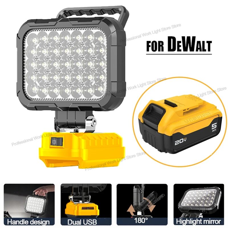 Портативный светодиодный фонарь Dewalt 5400 люмен