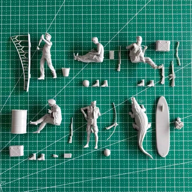 JIJIE 1/35 Смола Фигурки Экипажи Животные 5 шт