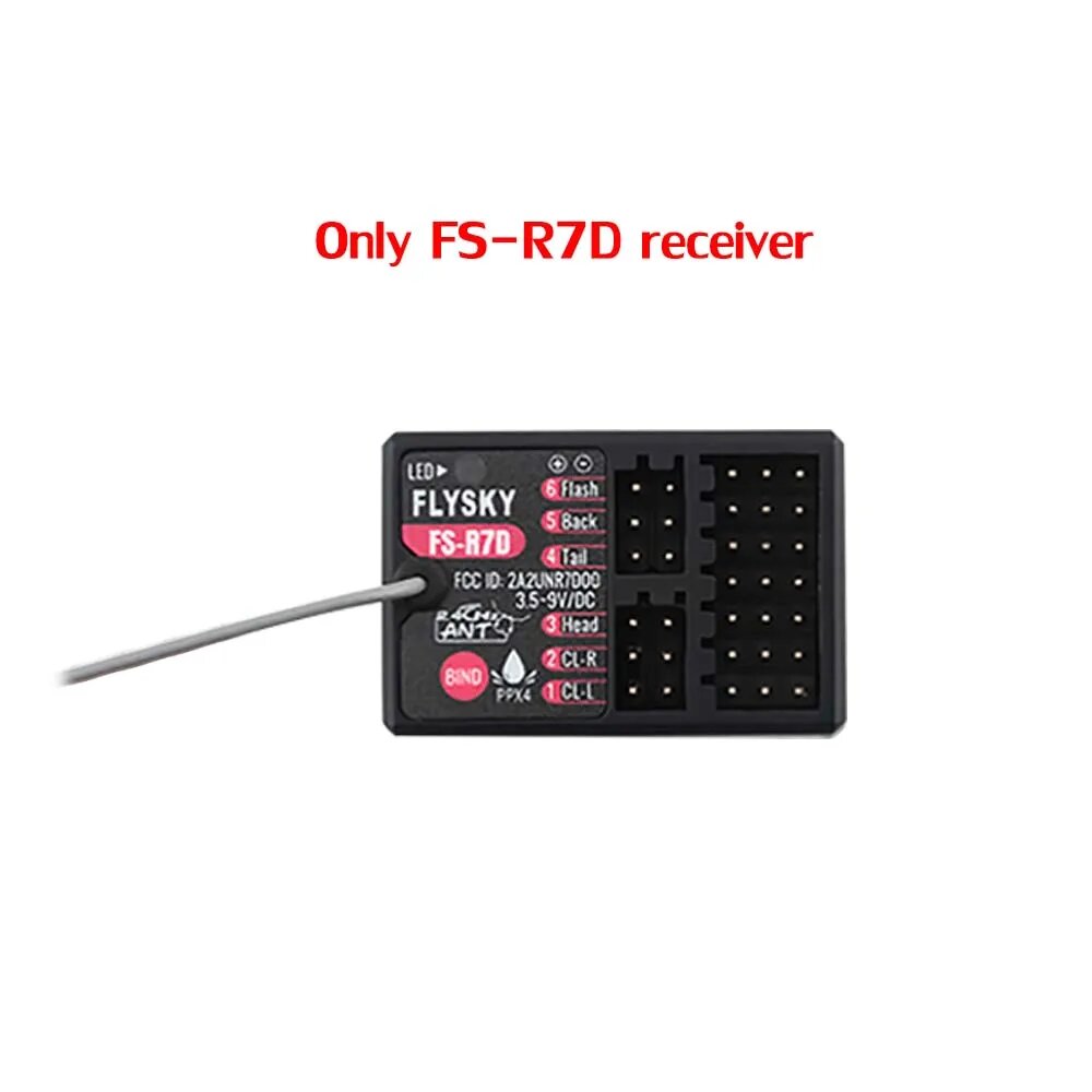 FLYSKY 2,4G 7CH ANTFS-MG7 с FS-R7D R7D приемник пульт дистанционного управления передатчик для радиоуправляемого автомобиля лодки DIY Запчасти FS-R7D RX