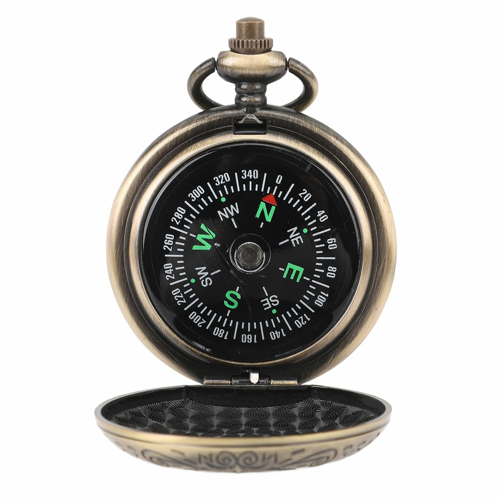 Античный компас, светящийся точный вращающийся циферблат, металлическая откидная крышка, винтажный карманный компас для кемпинга, пешего туризма