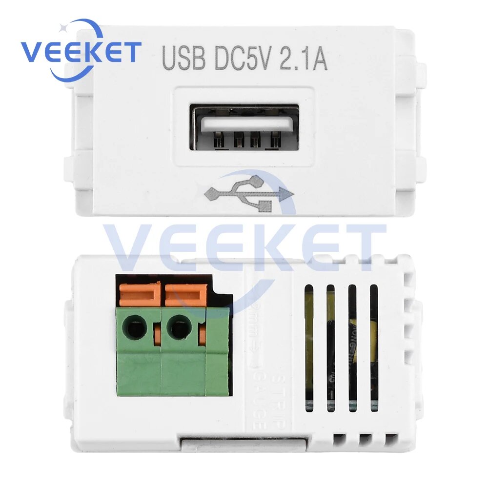 USB-модуль питания для зарядной панели, 220 В, разъем 5 В, трансформатор А, USB-адаптер для розетки