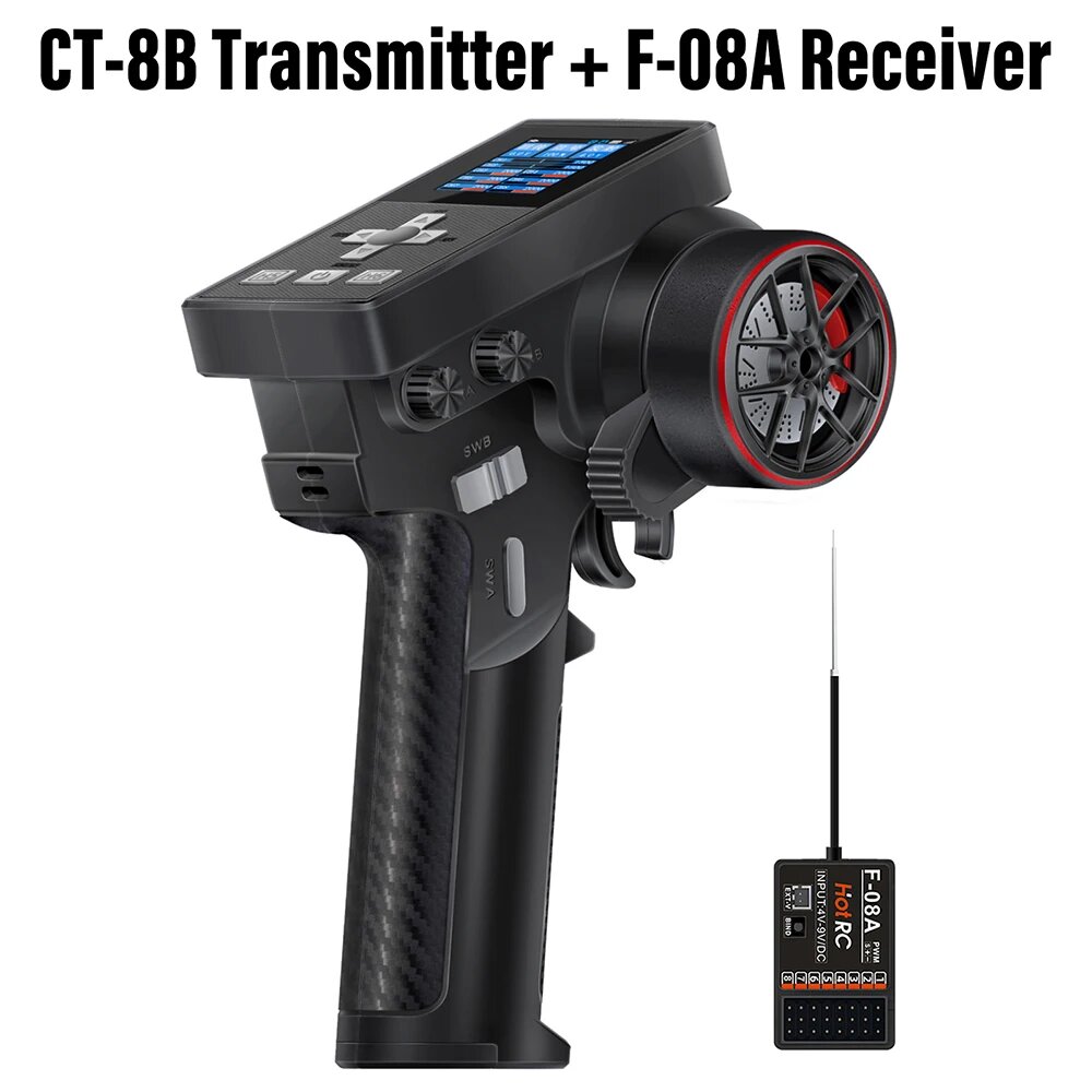 HotRC CT-8B Радиопередатчик 2,4ГГц CT8B F08A Receiver