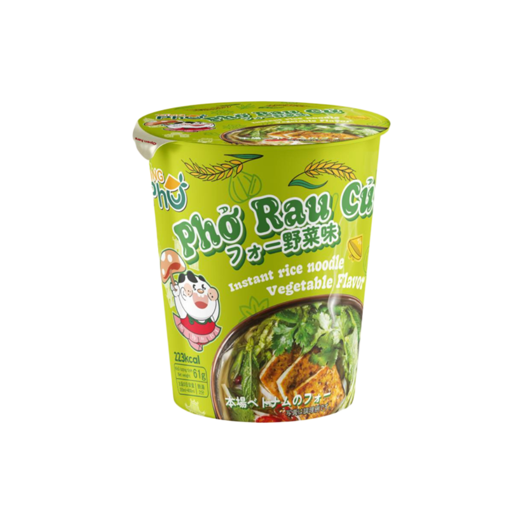 Лапша быстрого приготовления KING PHO рисовая со вкусом овощей 61 г, Вьетнам