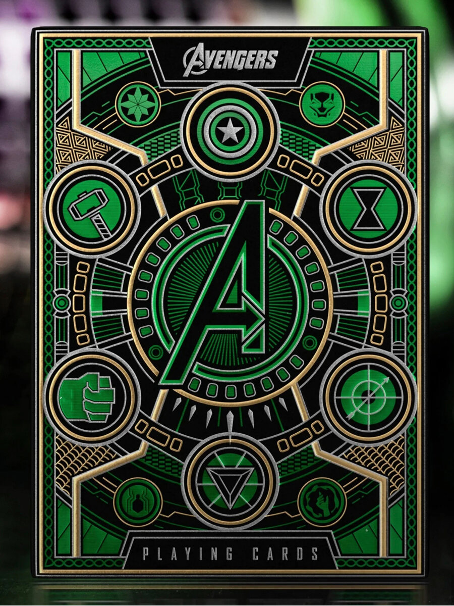 Карты Theory11 Avengers Infinity Saga Green Edition / Мстители Сага о Бесконечности зеленые