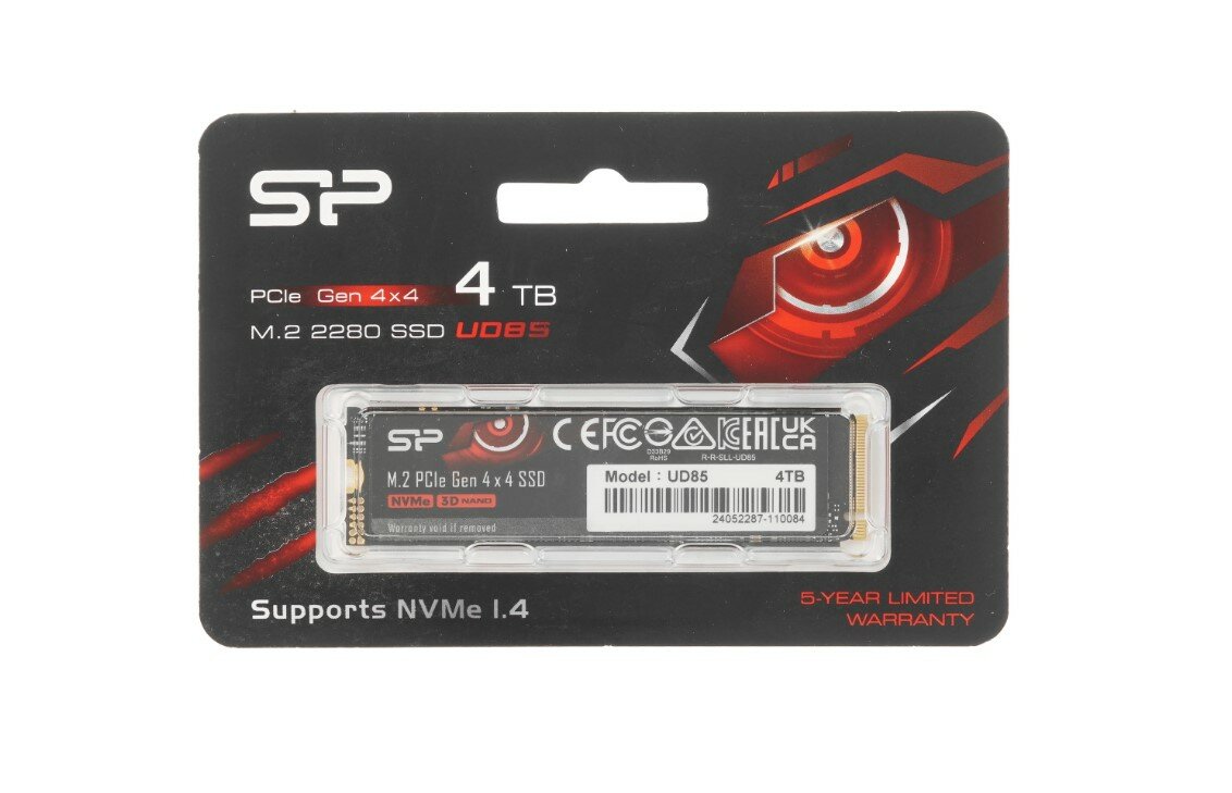Твердотельный накопитель 4000 ГБ M.2 NVMe SiliconPower UD85 [SP04KGBP44UD8505]