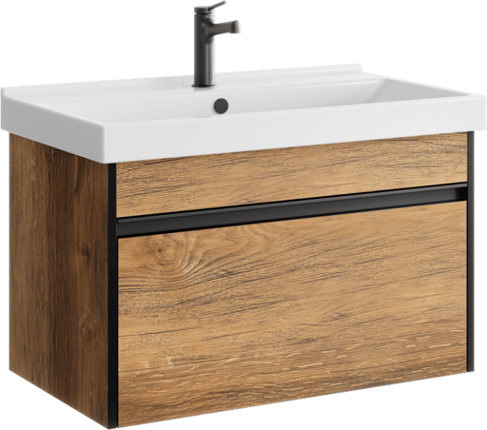 Тумба под раковину Aqwella Urban 80, подвесная, дуб балтийский