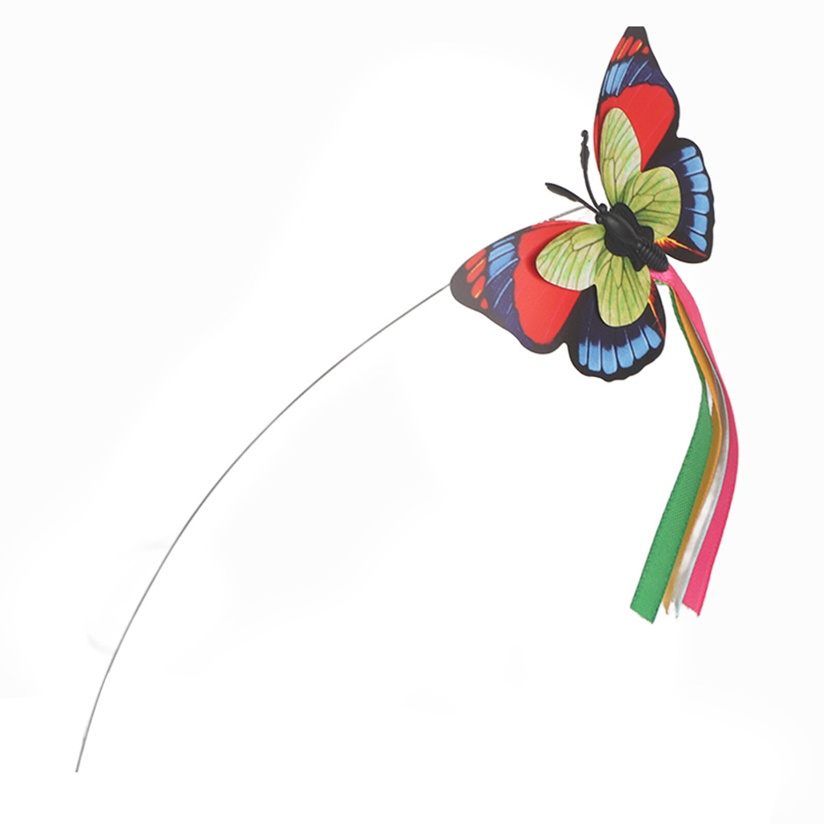 Интерактивная игрушка для кошек в виде бабочек, вращающаяся на 360 градусов, с тремя мигающими бабочками. Она поможет снять скуку.