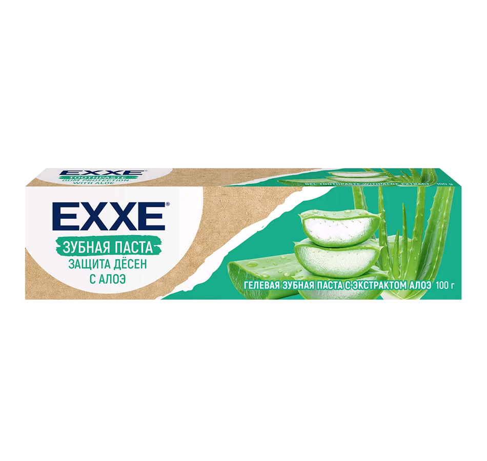 Exxe Защита Дёсен Гелевая зубная паста "с экстрактом алоэ" 100 г.