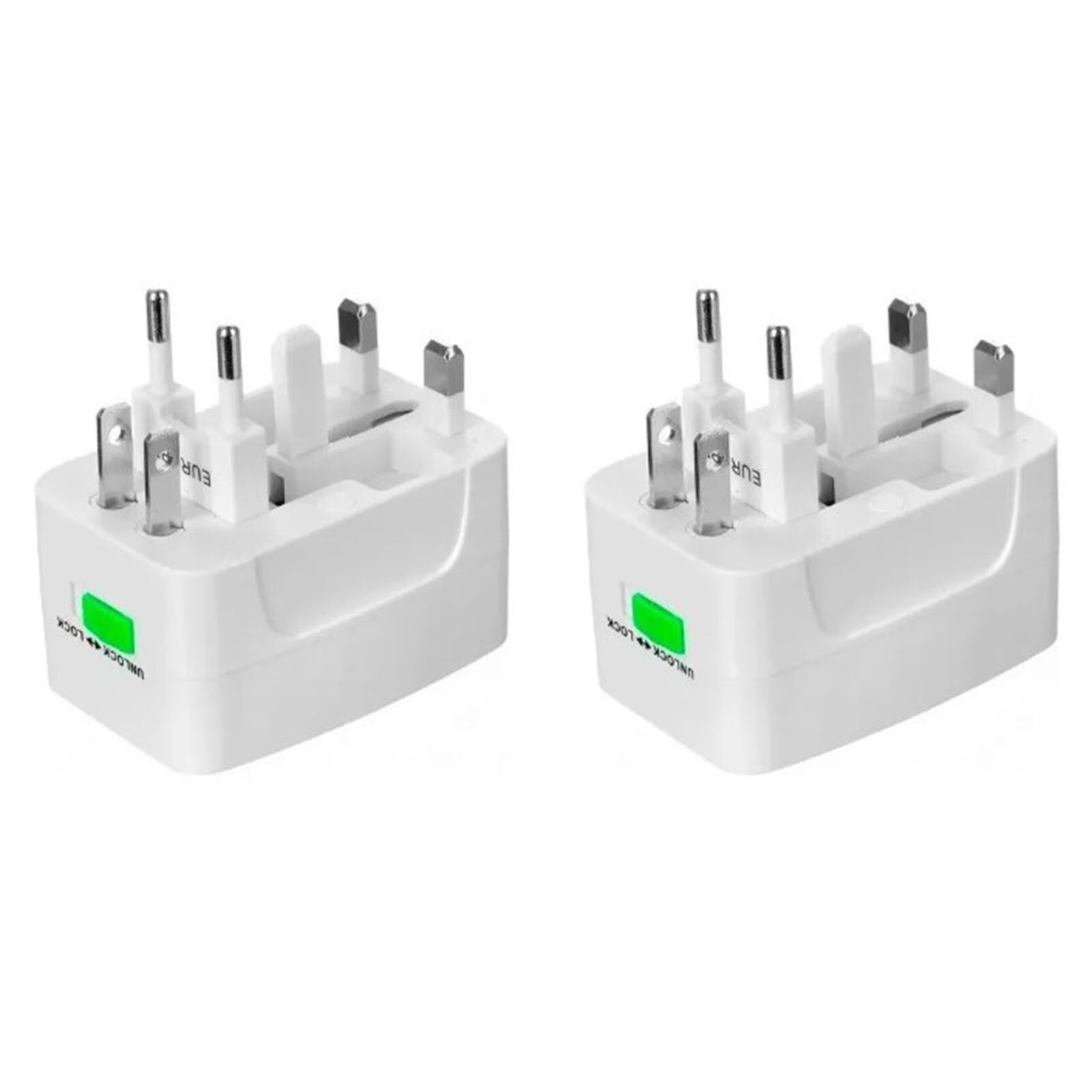 2 шт. адаптер-переходник для дорожного зарядного устройства 1300 Вт 100-240 В с прочным корпусом из АБС-пластика, адаптер для всех стран мира