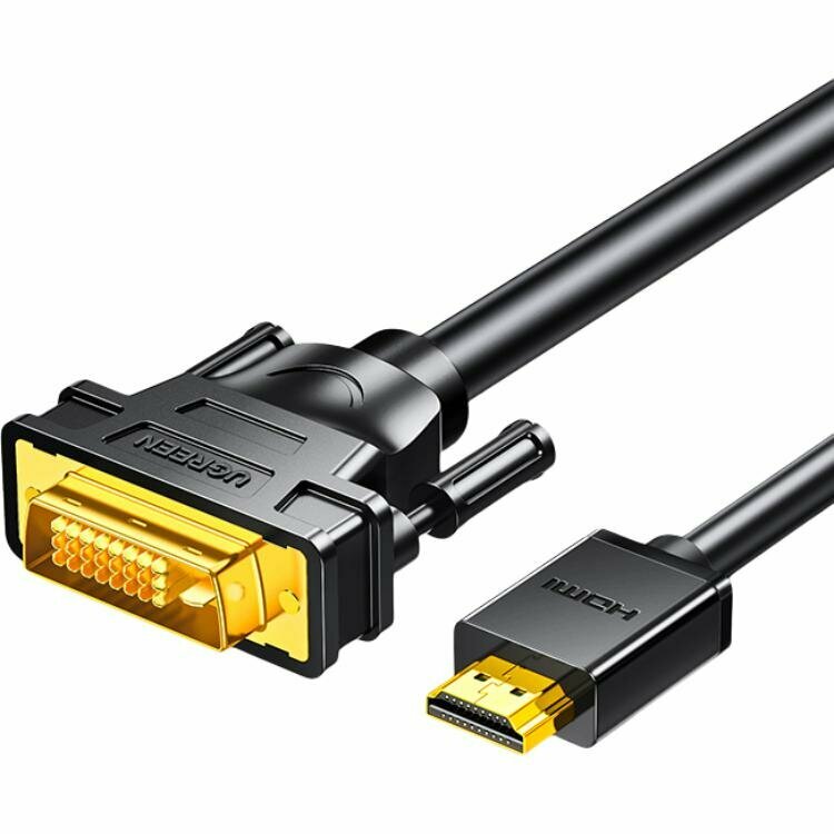 Адаптер HDMI на DVI UGREEN, 1m, двухстороннее преобразование, черный