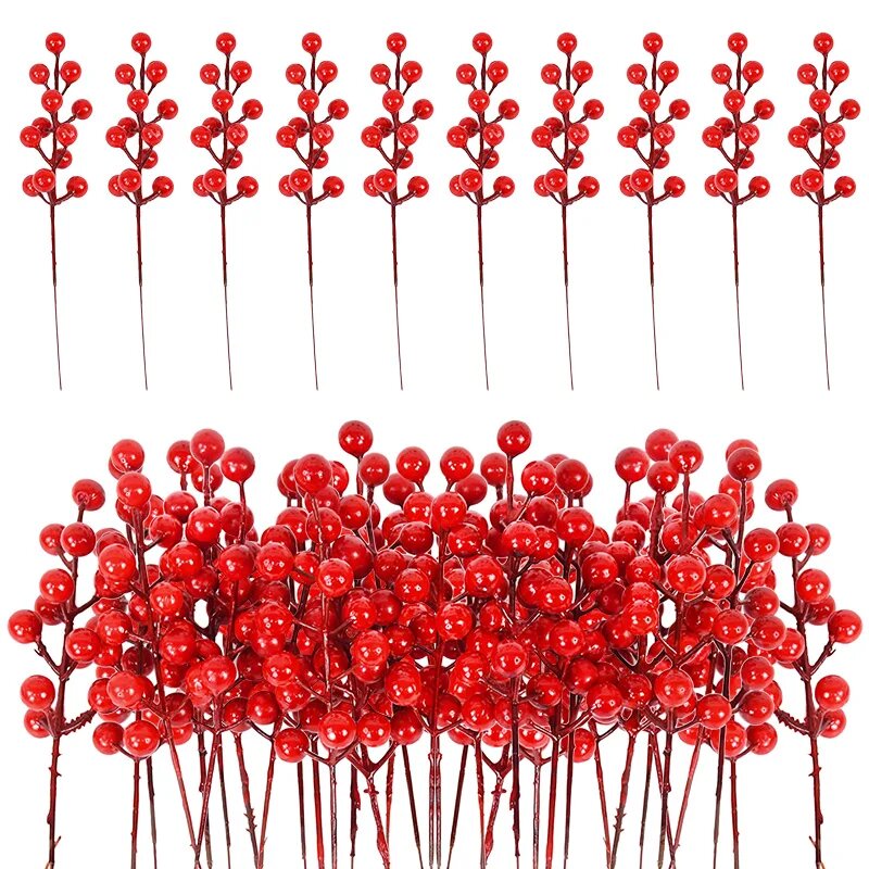 Искусственные ягоды холли ZQNYCY, 10/20/30 шт 30Pcs