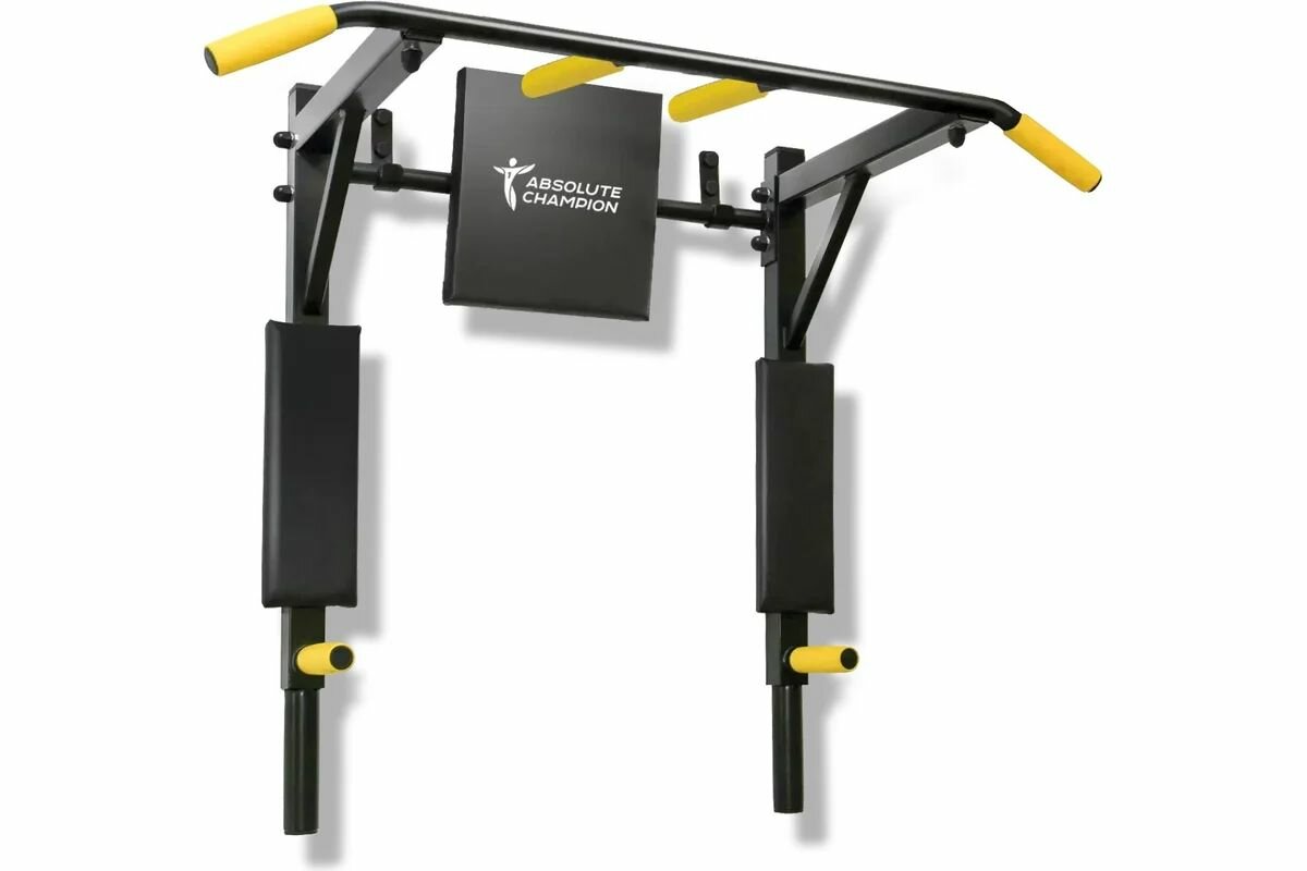 Турник Absolute Champion Триумф черный с желтыми ручками АЧ 10091
