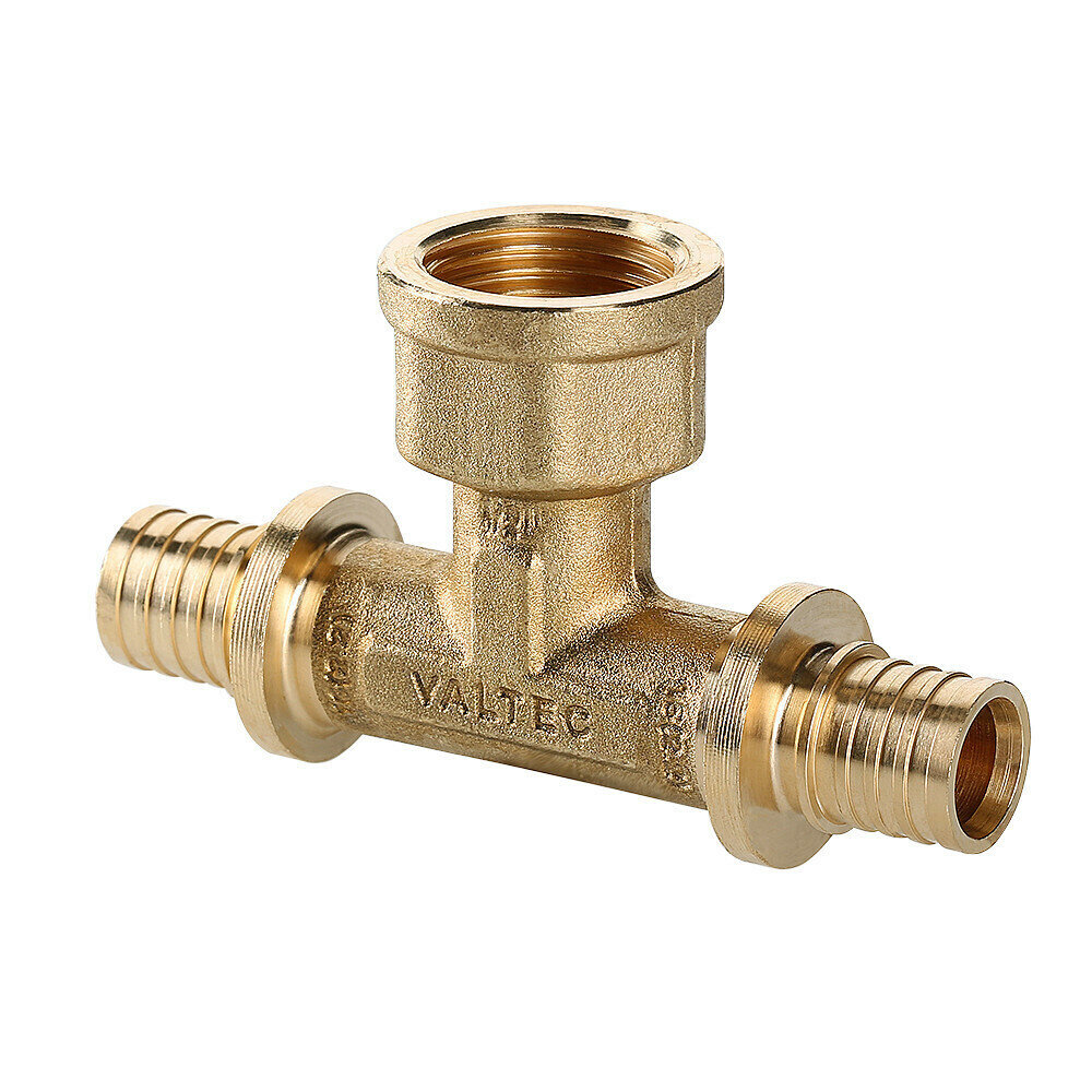 Тройник Valtec 25 мм х 3/4 ВР(г) х 25 мм латунь (VTm.432. BG.250525)