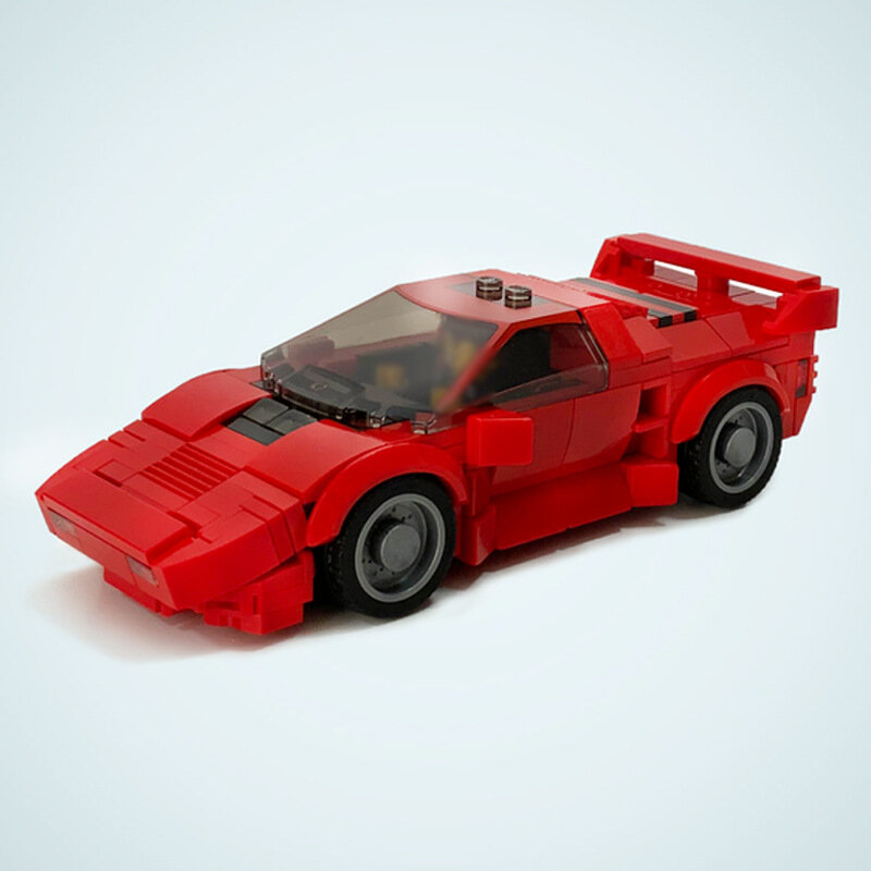 Креативный спортивный автомобиль, игрушечный подарок MOC-7688580S вектор W8, ретро-автомобиль-кабриолет для мальчиков