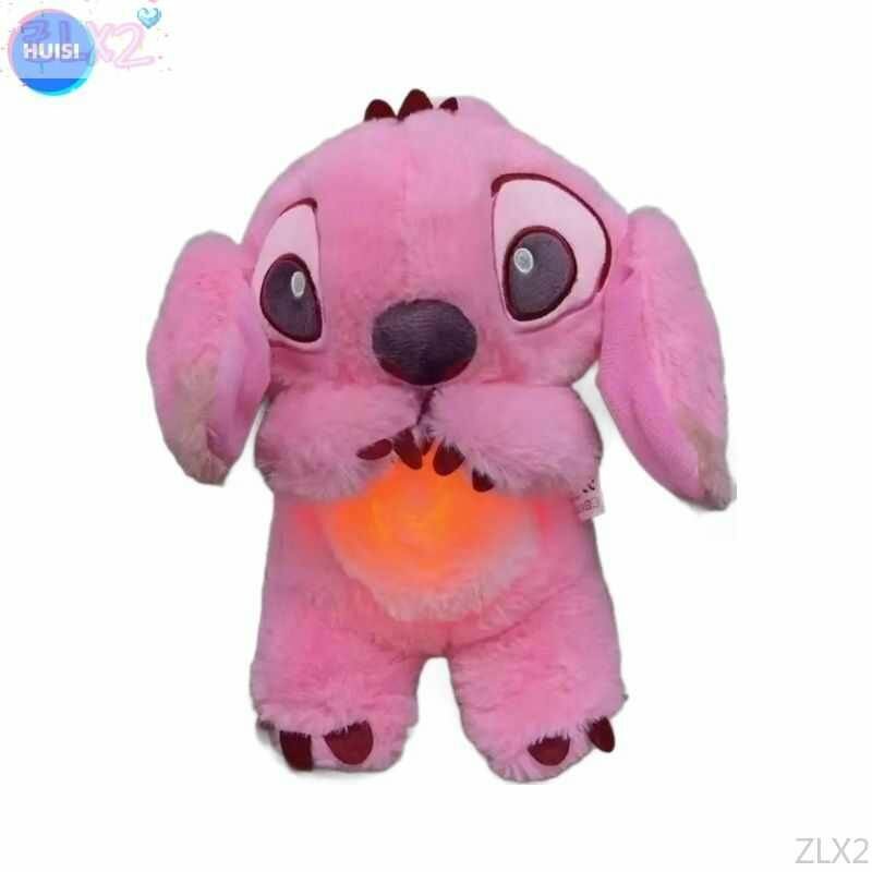 Дисней Стич(stitch), Пушистый пушистый медведь, который дышит, светится, умеет слушать музыку (Розовый Стилпэйт)ZLX2