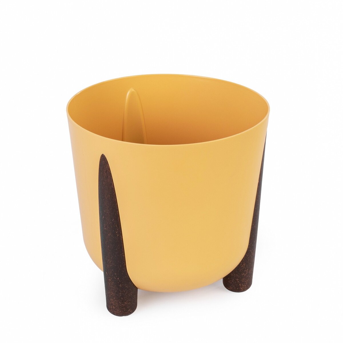 Горшок-кашпо Альтернатива Жардин, на ножках, 9 л, горчичный