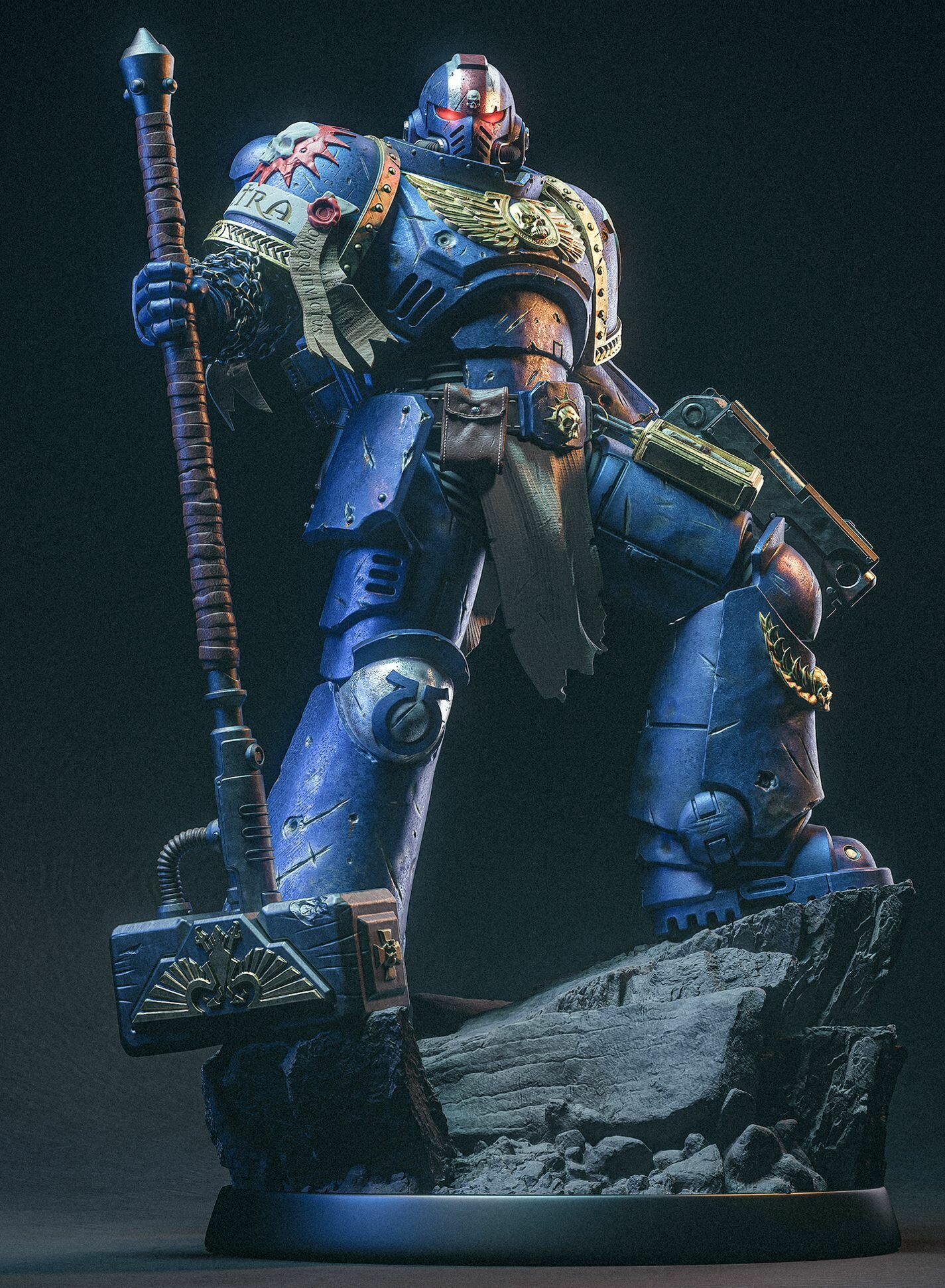 Фигурка коллекционная, Warhammer 40 000, капитан Деметриан Титус, высота фигурки 100 мм, под покраску