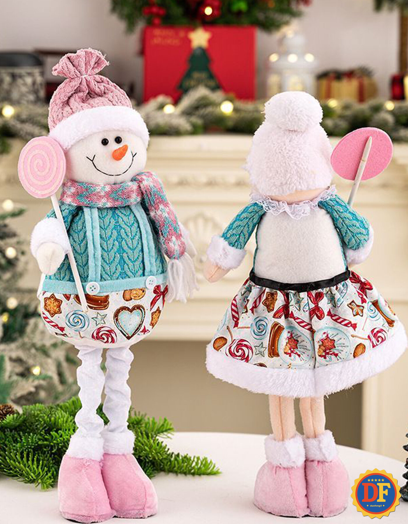 Игрушки мягкие, новая рождественская телескопическая кукла, плюшевое украшение для окон-Рождественский снеговик, 1 шт