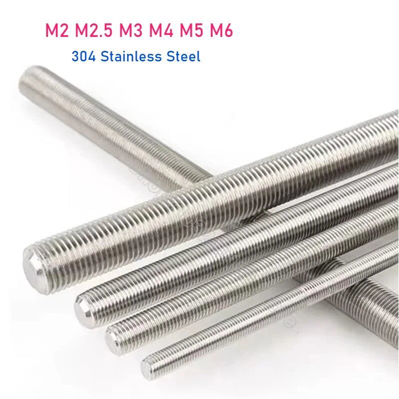 Стержни из нержавеющей стали Huiruixin M2 M2.5 M3 M4 M5 M6 110 мм, M3-5pcs