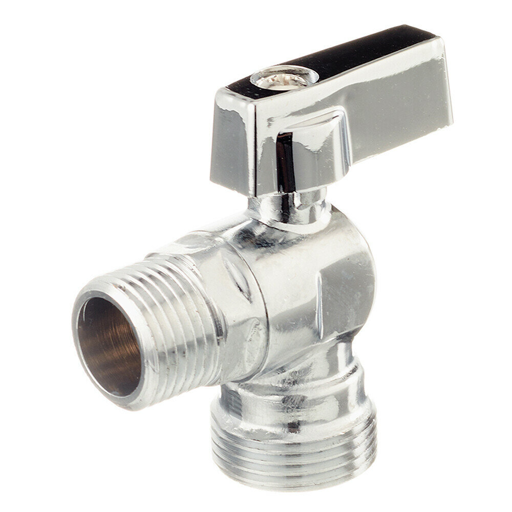 Кран шаровой латунный Valtec 3/4 НРш х 1/2 НРш к бытовой технике мини угловой VT.392. N.05