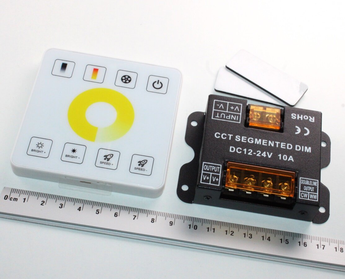 Контроллер 2ch RF LS-CCT-Sens 12-24V, 120-240W, сенсорная панель, вых.-2х5А, УУС, Ledsib