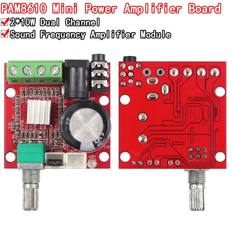 Мини Hi-Fi PAM8610 аудио модуль усилитель 2x10 Вт Si Tai&SH