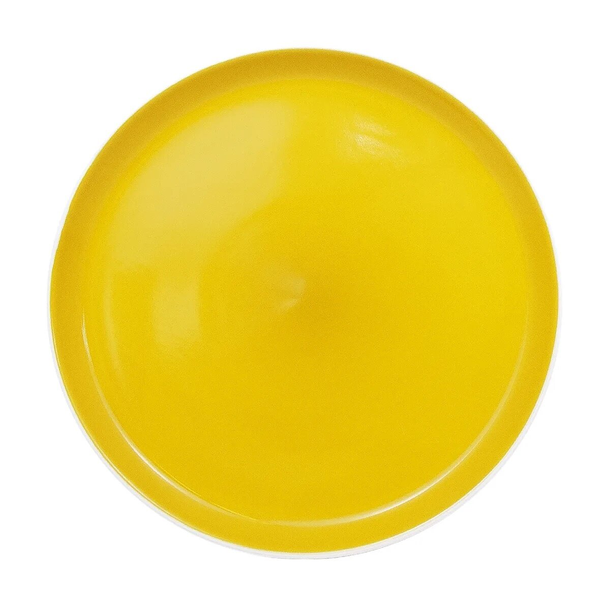 Тарелка ND Play глазурь, Желтая с белым, 20 см, фарфор (SZL023-2YELLOW)
