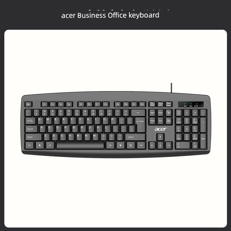 Комплект клавиатуры и мыши Acer, проводной, универсальный для настольных ПК и ноутбуков, подходит для игр, офисной