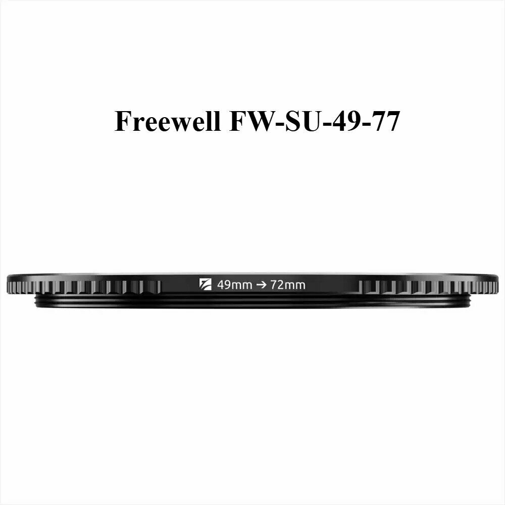 Freewell Step Up Ring С Магнитной Системой Быстрой Замены Freewell, А Также С Вашим Резьбовым Фильтром 49-77mm