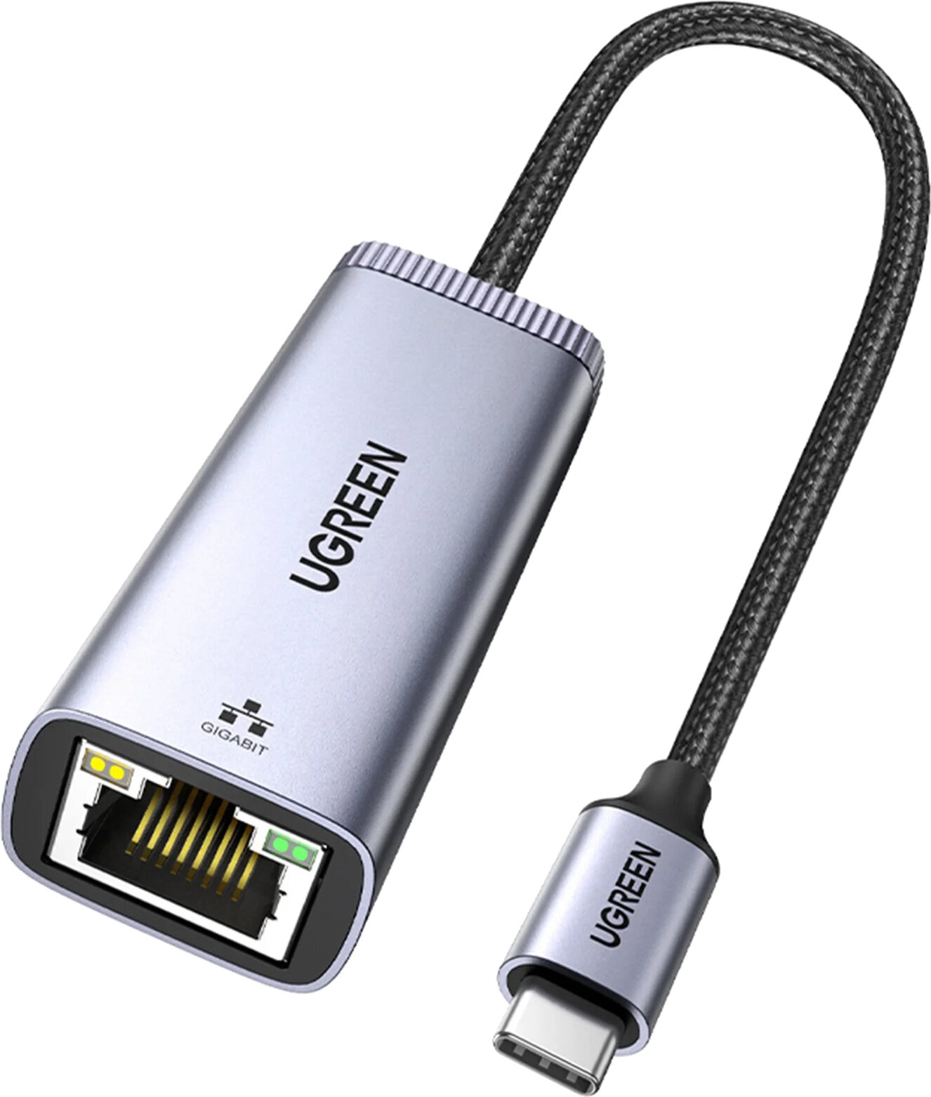 Адаптер UGreen CM483, для RJ-45, серый, медь, внутри помещений — фото 1