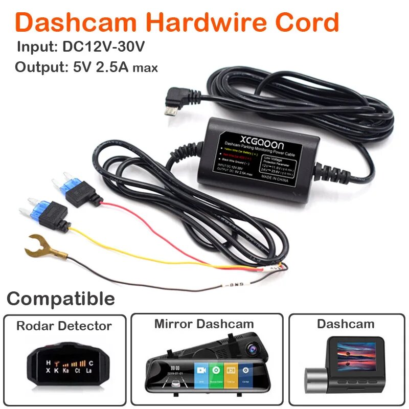 Видеорегистратор в авто XCAOOON, Mini Curved Right