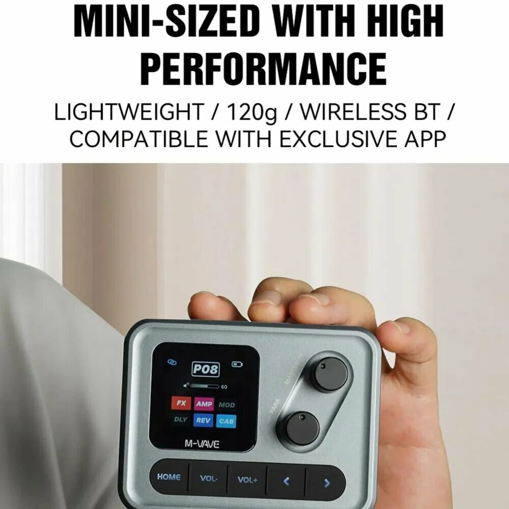 M-VAVE Pocket AMP Мини-электрогитарный мультиэффектный басовый усилитель