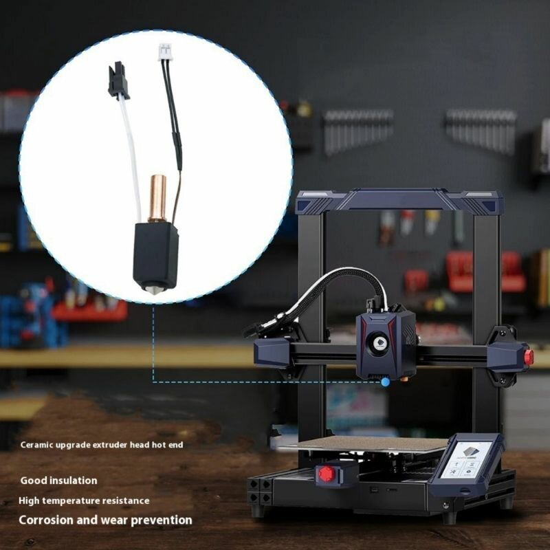 Модернизированный керамический комплект для горячего торца Kobra2, сопло с медным покрытием, печатающая головка, биметаллическая труба