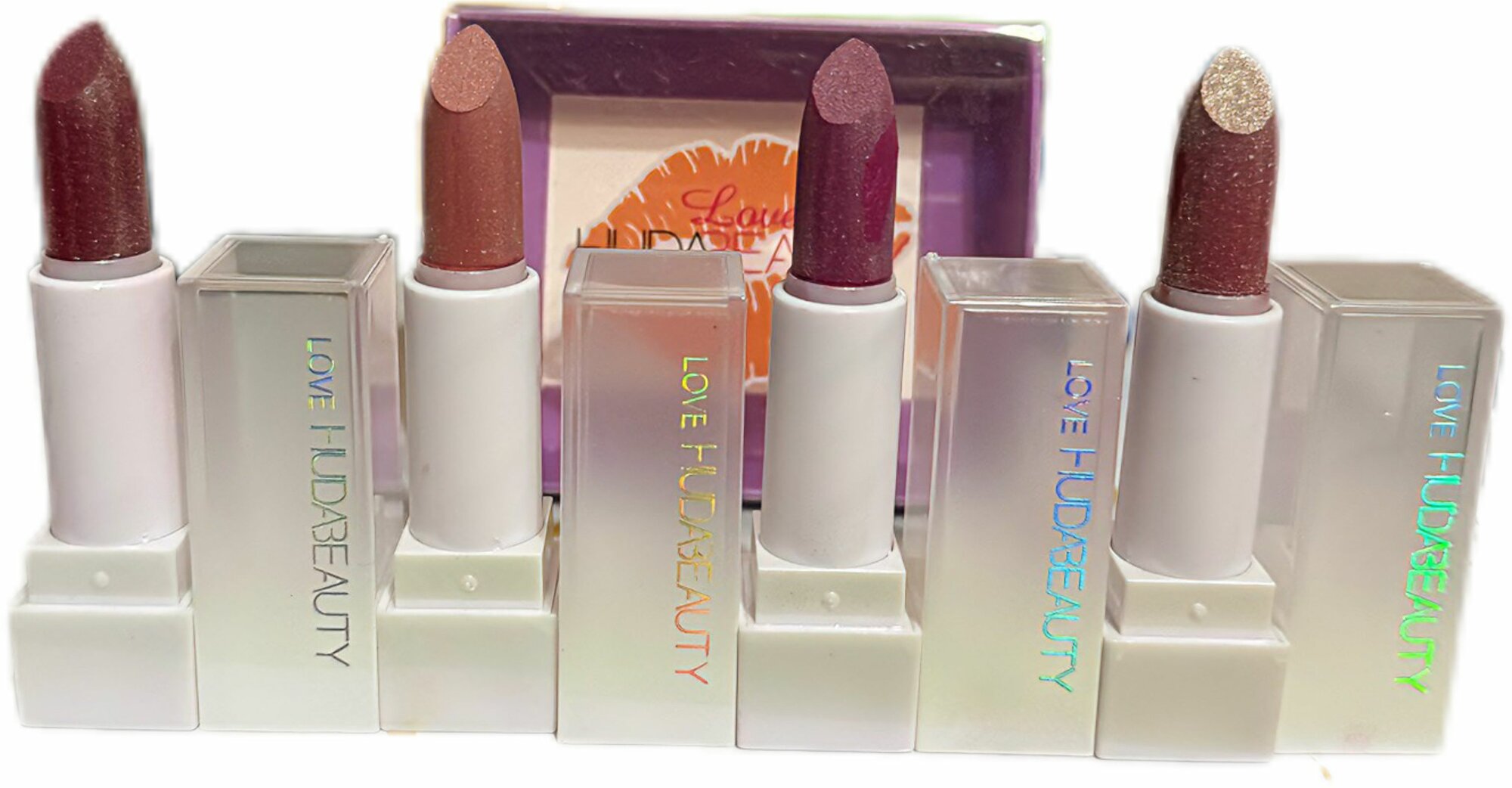 HUDA BEAUTY Набор губной помады 4 в 1